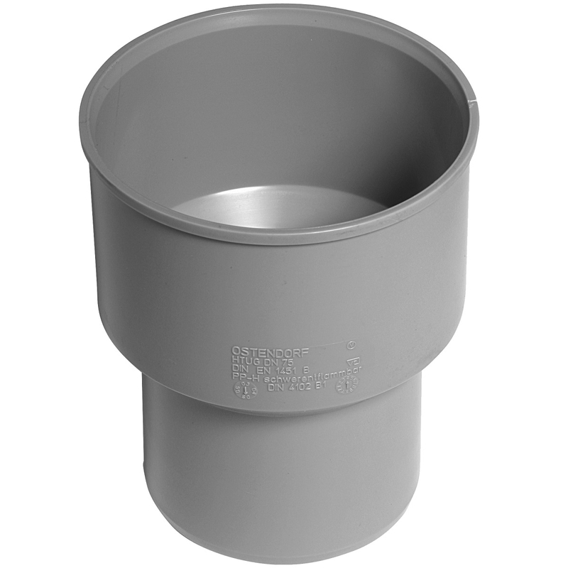 Přechod litina/PPs Osma HTUG 75 DN 75 šedá ⋅ PLANO