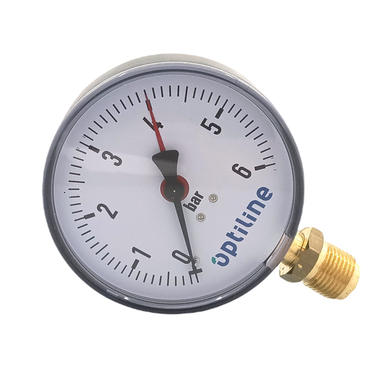 Manometr Optiline průměr 100 mm 0 - 6 bar DN15 R1/2˝ ⋅ PLANO