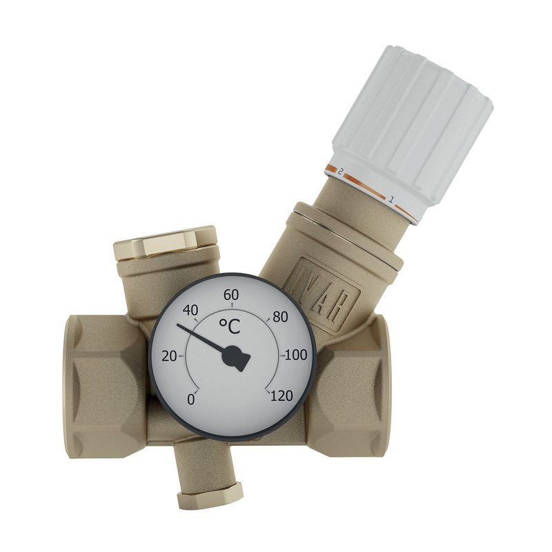 Termostatický vyvažovací ventil - pro rozvody TV - 1/2˝F, regulace ...