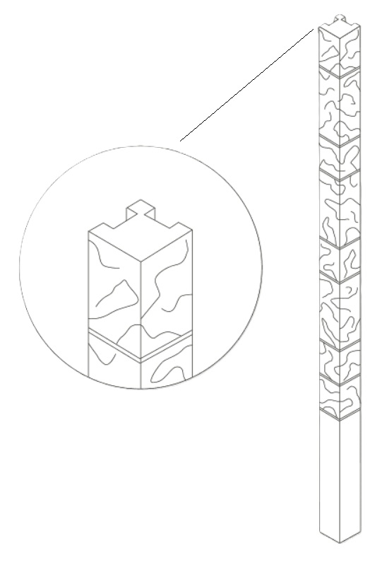 Plotový systém Ferobet York, Sloupek rohový, 15 x 15 x 160 (240) cm ...