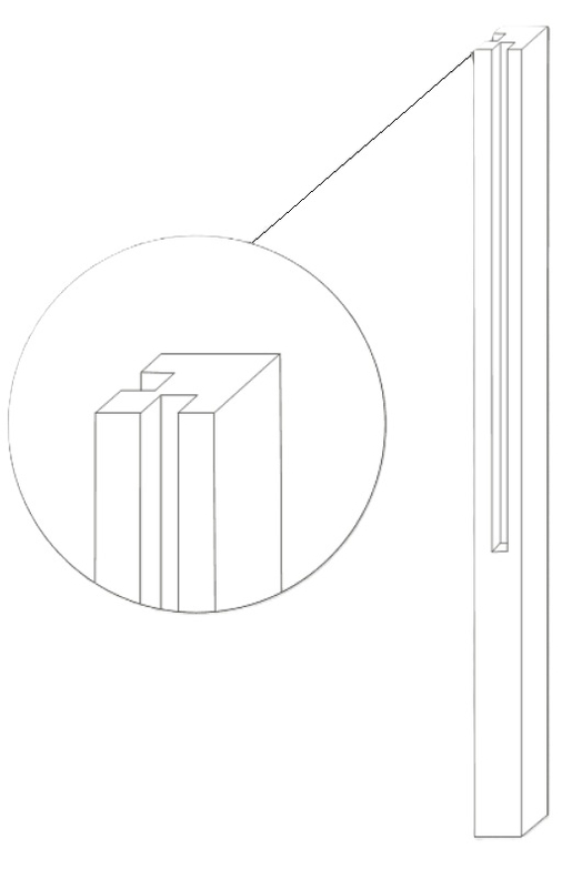 Plotový systém Ferobet Lamella, Sloupek rohový hladký 15 x 15 x 200 ...