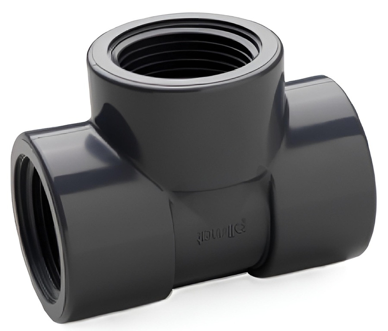 T-kus 90° tlakový PVC-U Plimat, 1˝ x 1˝ x 1˝, vnitřní závit x vnitřní ...